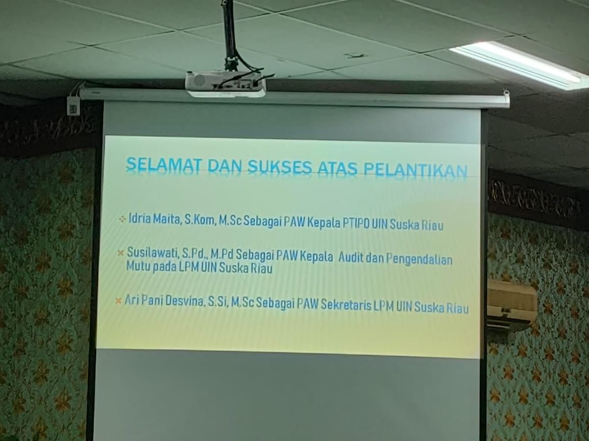TAHNIAH ATAS DILANTIKNYA SUSILAWATI, S.Pd., M.Pd, SEBAGAI PAW KEPALA PUSAT AUDIT DAN ...